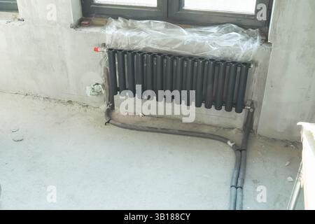 Radiators of the heating system, Radiators with cylindrical tubes Stock ...