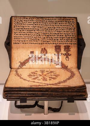 Pustaha divination book, Batak, Karo Batak group, Bakara village, Lake ...