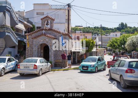 June 27th 2024 - Mantoudi, Greece - Street in the beautiful village ...