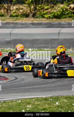 Rotax max Karts with Sodi Sigma chassis at the competition track of RKC ...