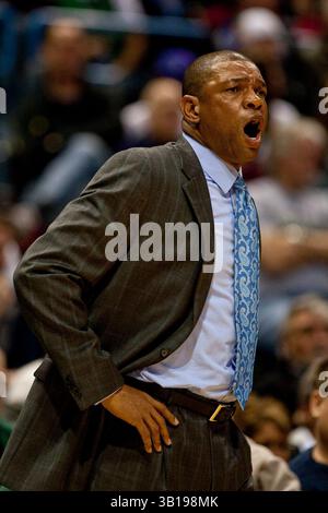 Milwaukee Bucks head coach Doc Rivers gestures to his during the first ...