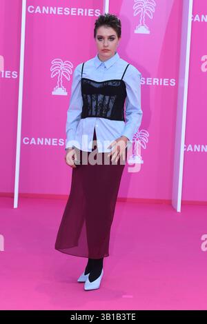 CANNES- Emma Rotsaert attend the Pink Carpet on Day Two during the 8th ...