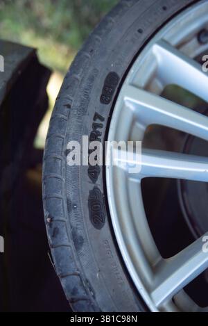 the low-profile aluminum car wheel, isolated Stock Photo - Alamy