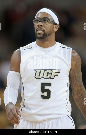 Central Florida guard Marcus Jordan (5) passes over NC A&T guard R.J ...