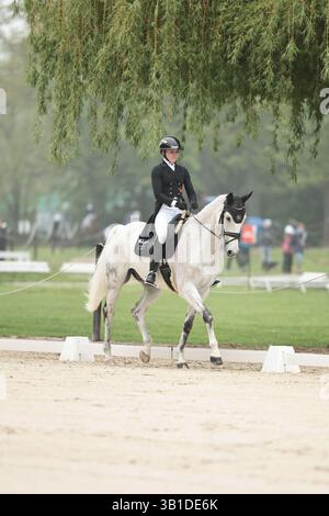 Antonia Baumgart of Germany with Lamango during the CCI3*-S cross ...
