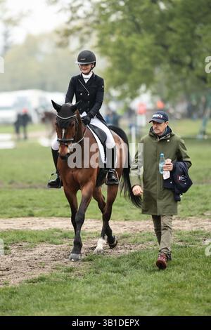 Verane Nicaud of France with Baron d'Etat during the CCI4*-S dressage ...