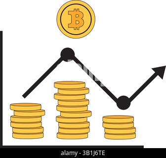 Bitcoin analytic icon Stock Vector Image & Art - Alamy