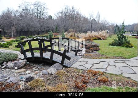 A large botanical garden with different locations and plants Stock ...