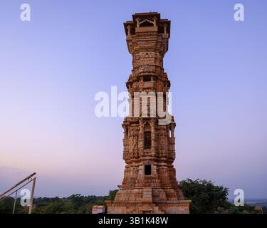 View of Tower of Victory, Vijay Stambh Chittorgarh Fort, Rajasthan ...