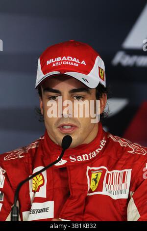 Fernando Alonso (ESP) Ferrari in the FIA Press Conference. Spanish ...