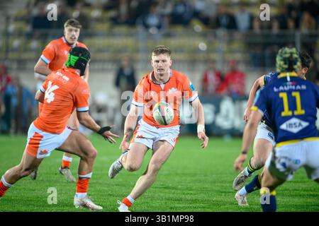 Parma, Italy. 26th Apr, 2025. Magnus Bradbury ( Edinburgh ) Giacomo ...