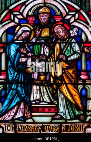 Hendaye, France - 04-23-2025: Statue (19th century) of peaceful Face of ...