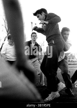 Dec. 27, 1956 - Memphis, TN, U.S. - Elvis Presley playing touch ...