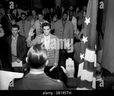 In 1958, Elvis Presley was sworn into the U.S. Army, marking a ...