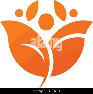 Flower logo. The circular logo. Logo of the flower. Stylized flower ...