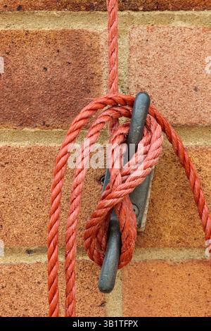 Cleat hook to secure washing line double ended hook on galvanised metal ...