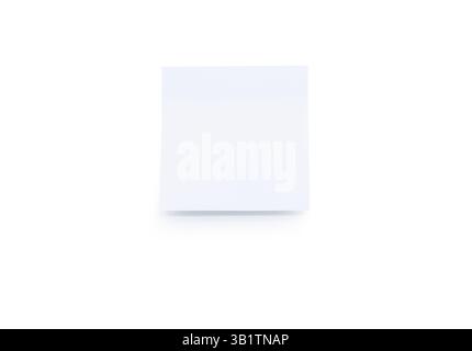 White sticky note stickers stuck on white background Stock Photo - Alamy