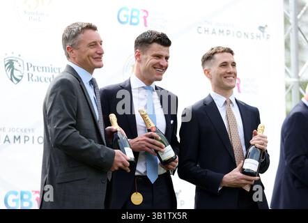Retired Jockeys awardees Daryl Jacob, Nick Scholfield and Alan Johns at ...