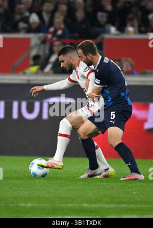 Zweikampf, Aktion Deniz Undav VfB Stuttgart (26) gegen Ciro Immobile FC ...