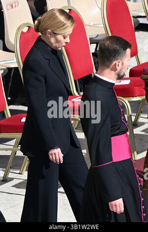 Roma, Lazio. 26th Apr, 2025. Donald And Melania Trump during the ...