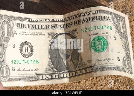 Copenhagen/ Denmark/26 APRIL2025/American dollars bills in one dollar ...