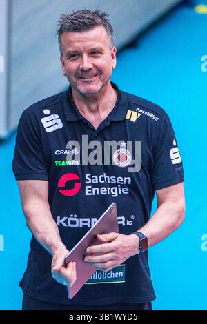 Schwerin, Germany. 26th Apr, 2025. Volleyball, Women: Bundesliga, SSC ...