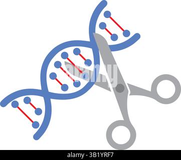 Genetic engineering. Gene editing tool CRISPR CAS9. Vector illustration ...