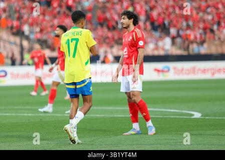 Egypt, CAIRO 25 April 2025: Sphelele Mkhulise of Mamelodi Sundowns ...