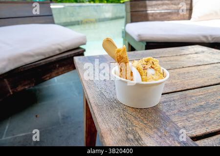 Coconut ice cream in Bali, Indonesia Stock Photo - Alamy