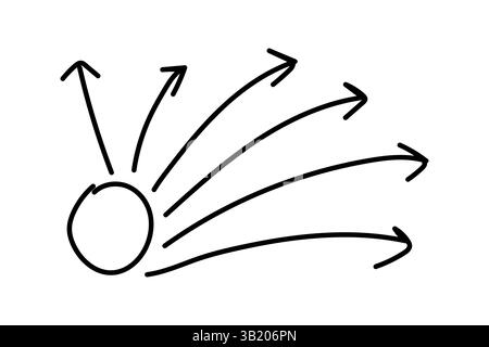 sketch infographic mind map with arrows and circles Stock Vector Image ...