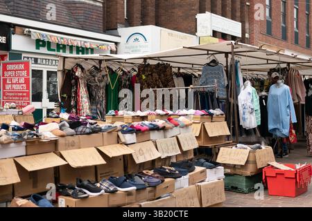 Market day at Ormskirk Lancashire. Spring 2025 Stock Photo - Alamy