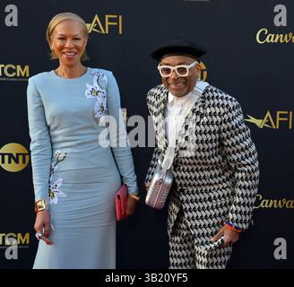 Spike Lee and his wife Tonya Lewis Lee attend the Roland Garros 2025 ...