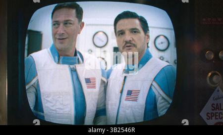 (L-R) Pedro Pascal and Ebon Moss-Bachrach at the Marvel Studios' "THE ...