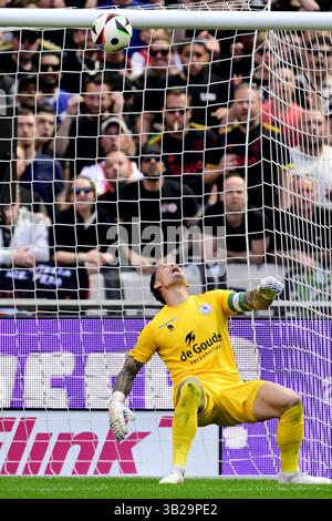 AMSTERDAM - Sparta goalkeeper Nick Oly of Sparta with ball on the ...