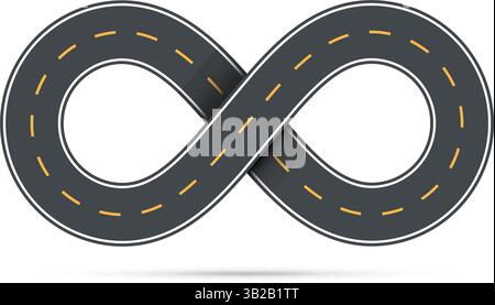 vector infinity shaped road isolated Stock Vector Image & Art - Alamy
