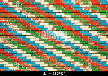 Brick wall texture with flag Stock Photo - Alamy
