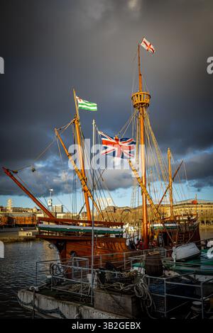 A replica of John Cabot s ship The Matthew based in Bristol Docks ...