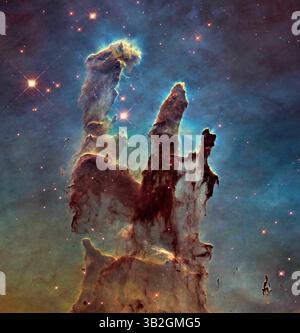Famous Eagle Nebula with Pillars Of Creation Stock Photo - Alamy