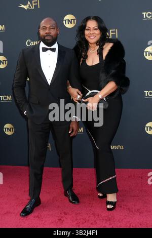 Antoine Fuqua, left, and Lela Rochon arrive at the 50th AFI Life ...