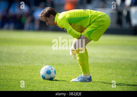 Goalkeeper Frederick ROENNOW, Ronnow (UB), half-length portrait, half ...
