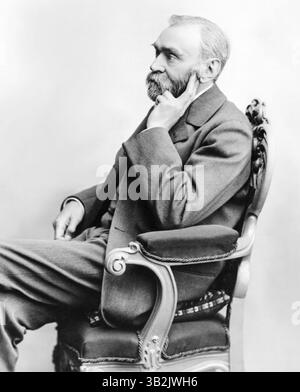 A portrait of Alfred Bernhard Nobel, the chemist and inventor of ...