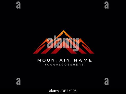Bold Mountain Logo with Stylized Typography Stock Vector Image & Art ...