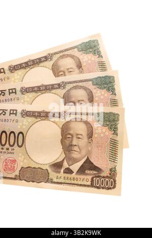 New Japanese 10.000 Yen banknote on display inside the Currency Museum ...