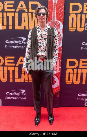 Actor Aaron Jackson attends the "Dead Outlaw" Broadway opening at the ...