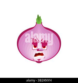 Onion angry. Bulb Onion Emoji Wicked Stock Vector Image & Art - Alamy
