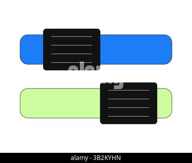 Two horizontal slider bars 2D line object Stock Vector Image & Art - Alamy