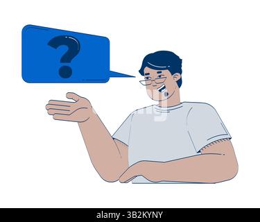 cartoon curious man with speech bubble Stock Vector Image & Art - Alamy