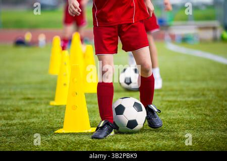 Children practice during a soccer training session. in Tehran, Iran ...