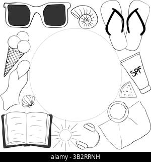 floral jungle square frame Stock Vector Image & Art - Alamy