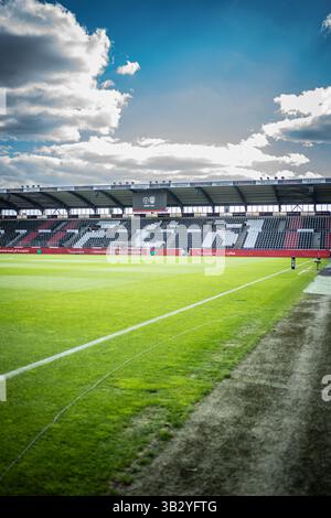 Herning, Denmark. 27th. April 2025. Levy Nene (17) of FC Nordsjaelland ...